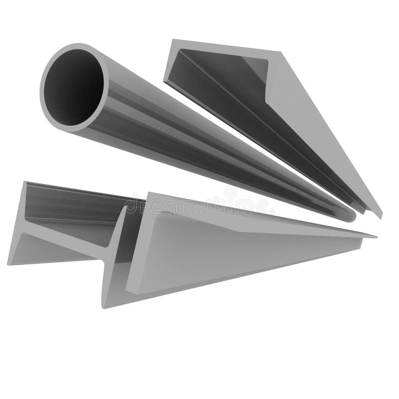 Steel profiles stock illustration. Illustration of metal - 20620011