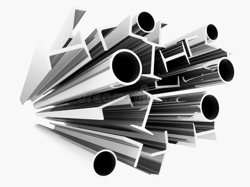 Steel profiles stock illustration. Illustration of metal - 20620011