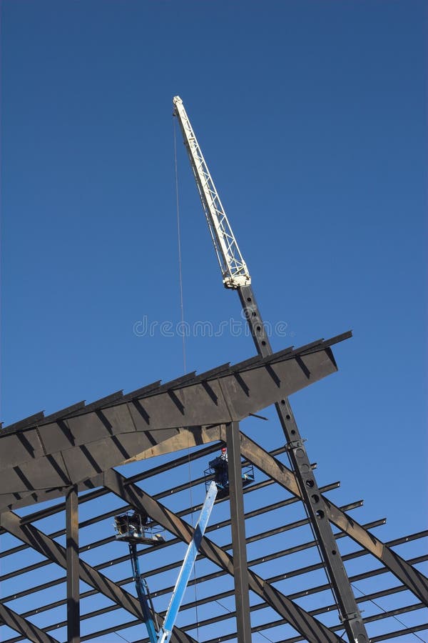 Steel Rafter Construction stock image. Image of girder - 1322833
