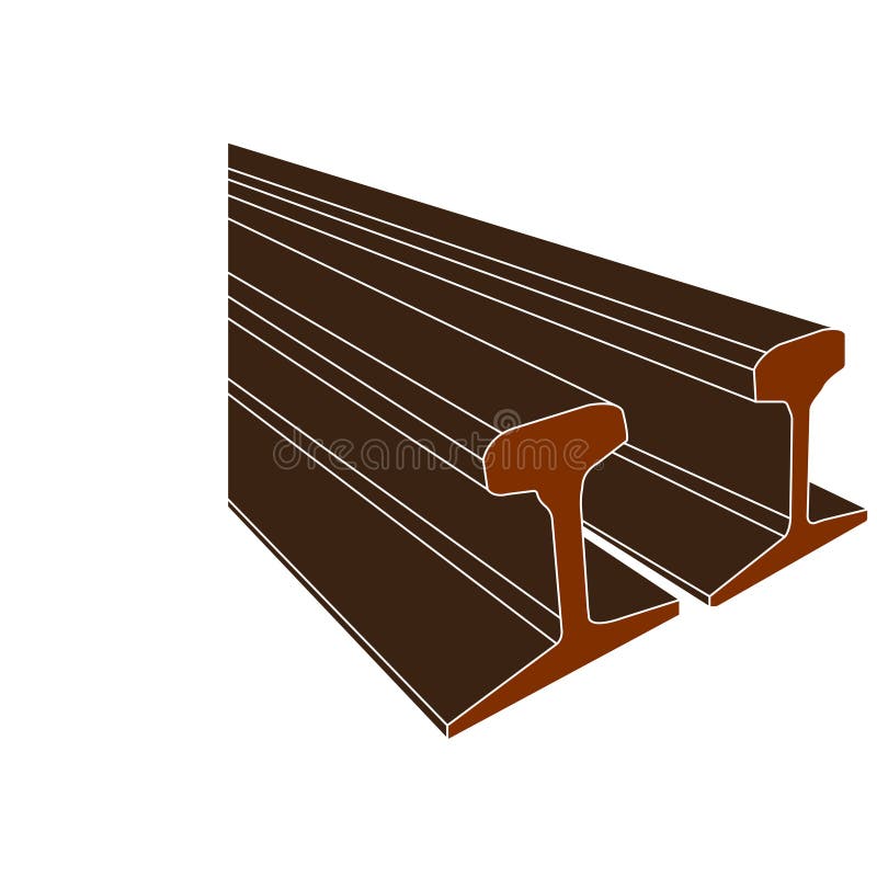 Steel rail icon stock vector. Illustration of symbol - 291352884