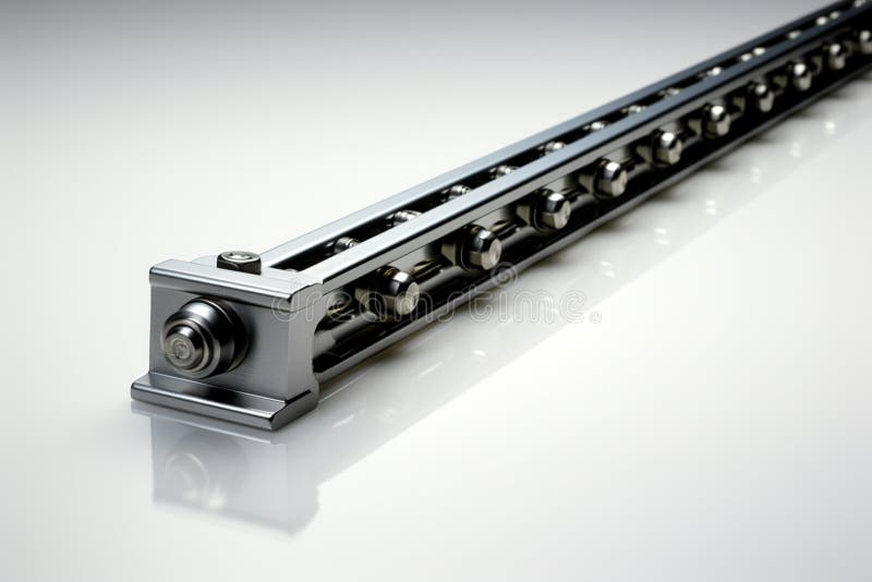 Steel Rail on White Background Stock Illustration - Illustration of ...