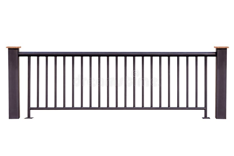 Steel Railing Isolated on a White Background Stock Photo - Image of ...