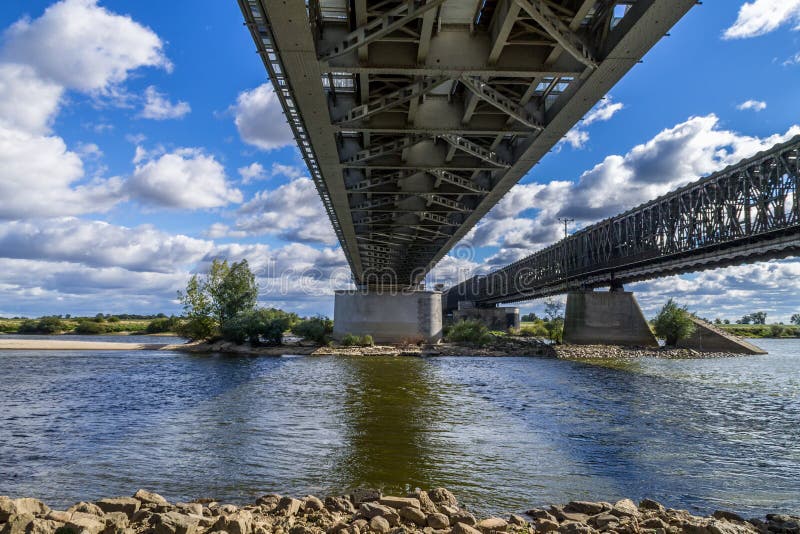 Steel railroad bridge stock photo. Image of structure - 35753526