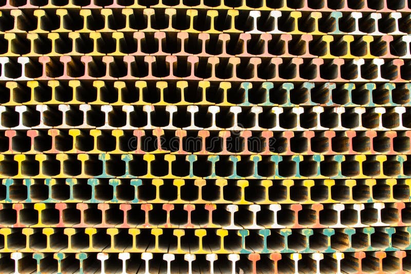 Steel Railroad tracks stock photo. Image of factory, railroad - 33404384