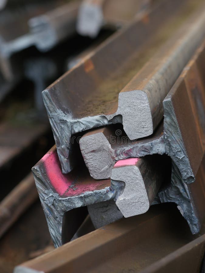 Steel rails stock photo. Image of sleeper, background - 60385380