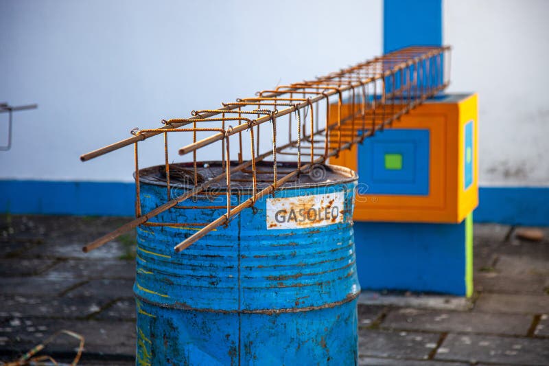 Steel Rebar at a Construction Site, Providing Structural Support for ...