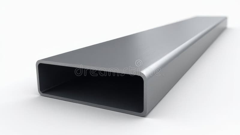 Steel Rectangular Hollow Profile Lies on White Background Stock ...