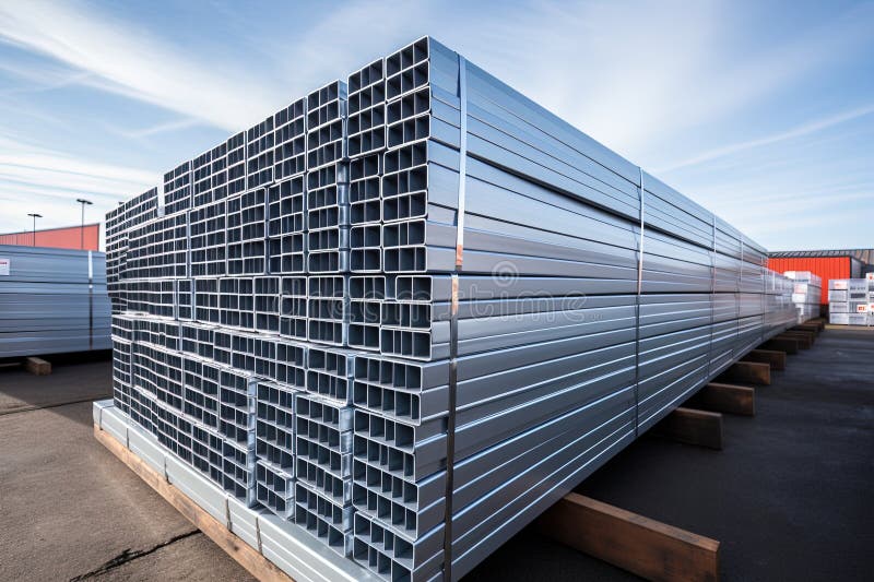 Steel Rectangular Hollow Sections (RHS). Generative AI Stock ...