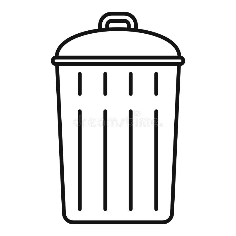 Recycle bin outline icon stock vector. Illustration of linear - 111556079