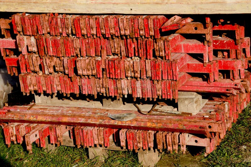 Shuttering of Construction Site. Its Joint Footing Stock Image - Image ...