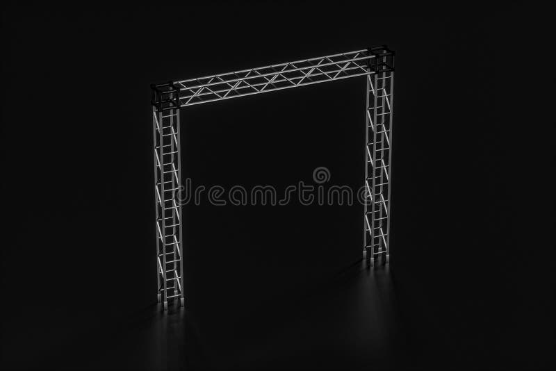 Steel Reinforcement with Dark Background, 3d Rendering Stock ...