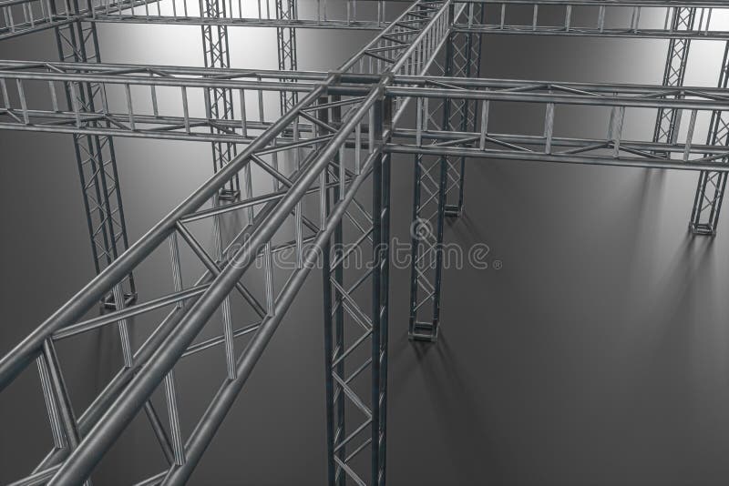 Steel Reinforcement with Dark Background, 3d Rendering Stock ...