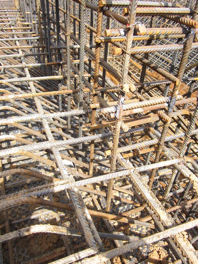Steel Reinforcement Frame for Subsequent Concrete Pouring Stock Image ...