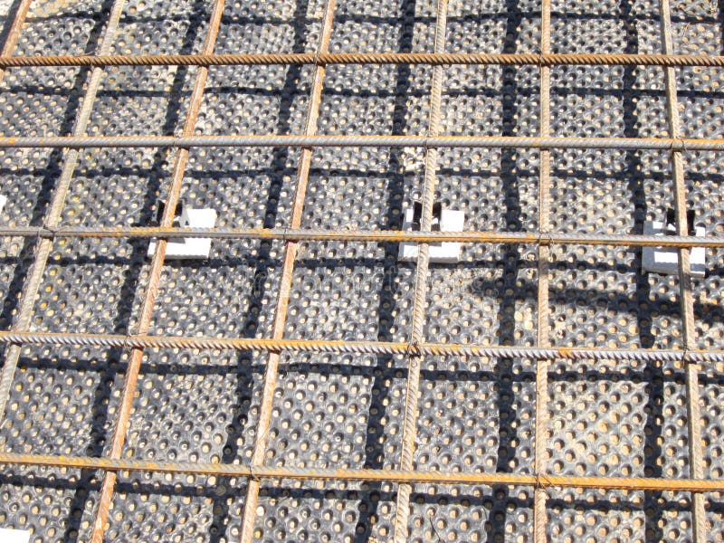 Steel Reinforcement Frame for Subsequent Concrete Pouring Stock Photo ...