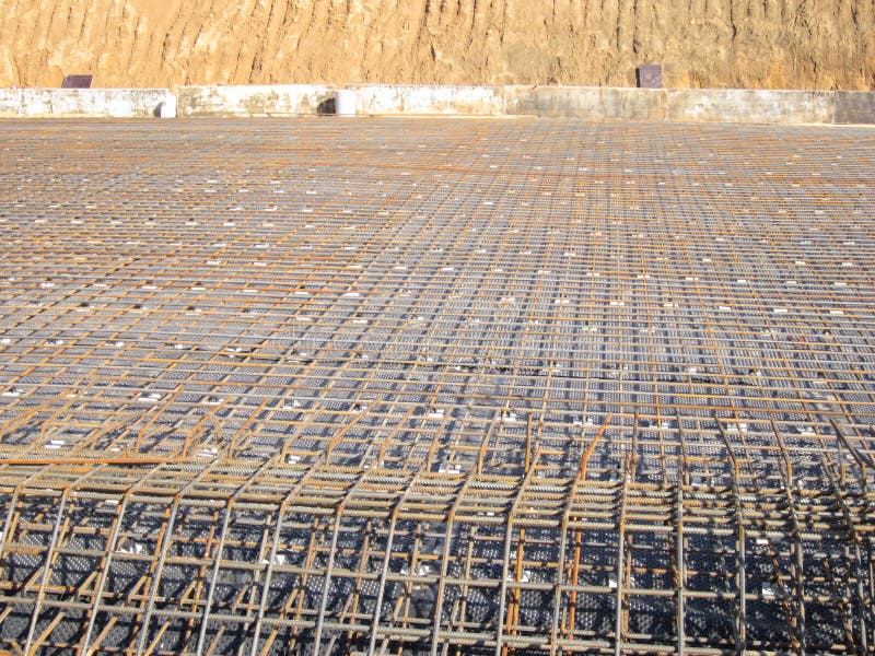 Steel Reinforcement Frame for Subsequent Concrete Pouring Stock Image ...