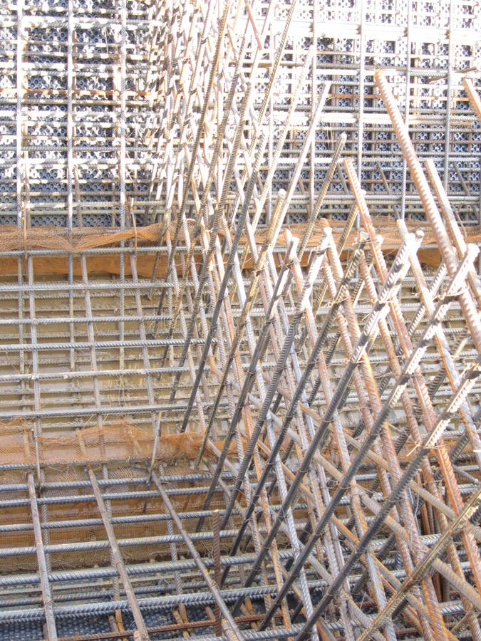 Steel Reinforcement Frame for Subsequent Concrete Pouring Stock Image ...