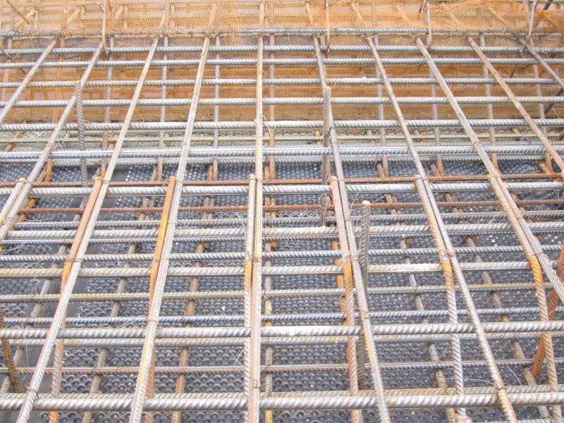 Steel Reinforcement Frame for Subsequent Concrete Pouring Stock Image ...