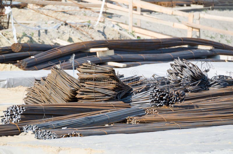 Steel Reinforcing Bars stock photo. Image of reinforcing - 52432252