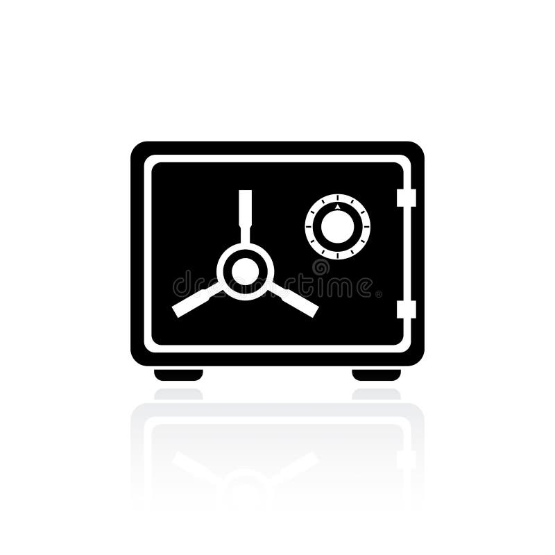 Steel Reliable Money Safe Vector Icon Stock Vector - Illustration of ...