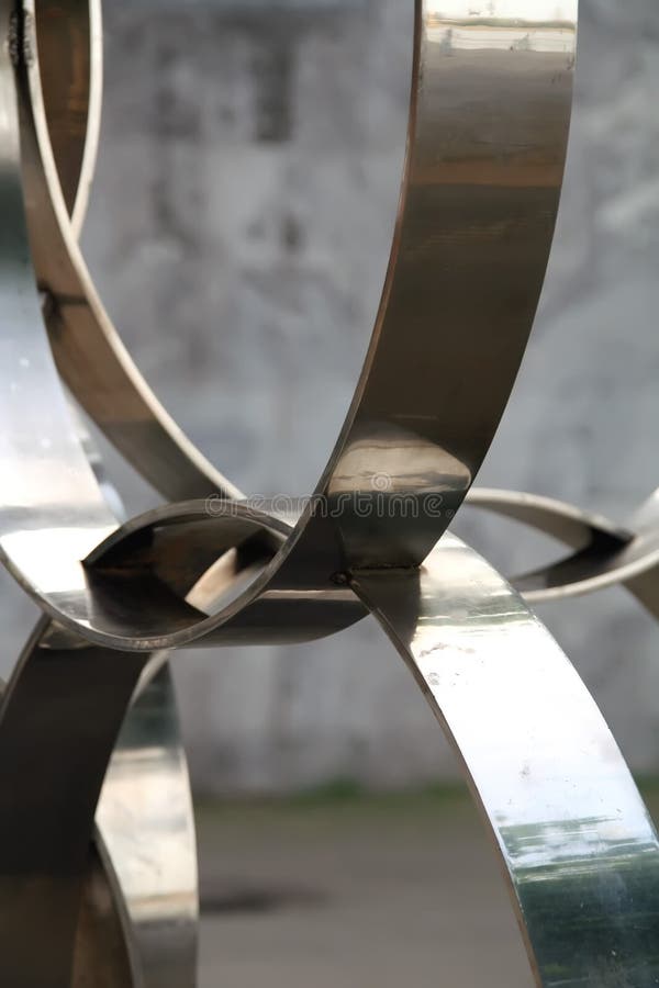 Steel rings stock image. Image of sculpture, steel, chrome - 2640283