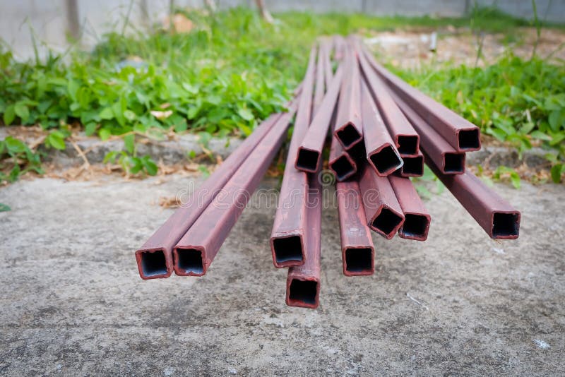 Steel Rod Bar for Building Construction Stock Photo - Image of group ...