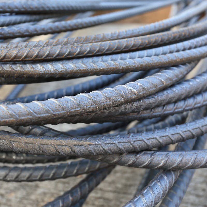 Steel rod bar stock photo. Image of cement, stack, concrete - 42561206