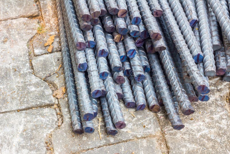 Steel Rod Bar for Construction Stock Image - Image of soft, industrial ...