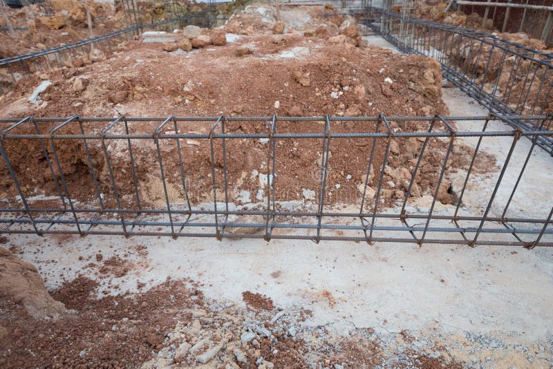 Steel Rod for Beam Construction Site Stock Image - Image of mold ...