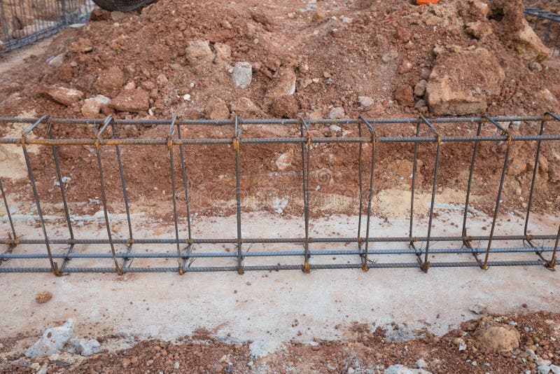 Steel Rod for Beam Construction Site Stock Image - Image of industry ...