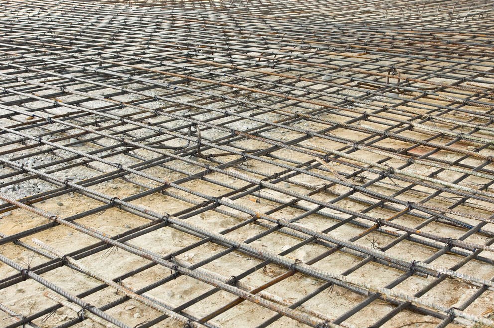 Steel rod mesh stock image. Image of reinforcement, real - 23953971
