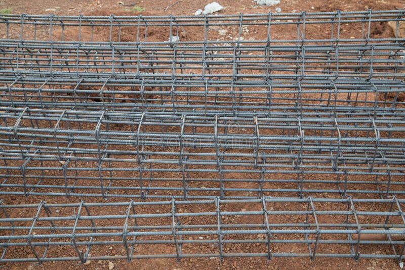 Steel Rod for Poles Construction Stock Image - Image of building ...