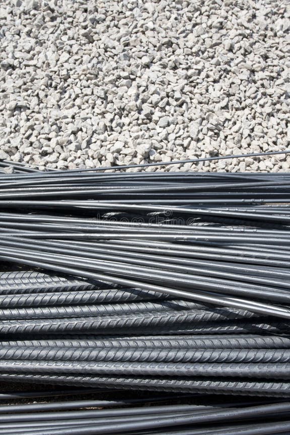 Steel Rod in Construction Site Stock Image - Image of line, housing ...