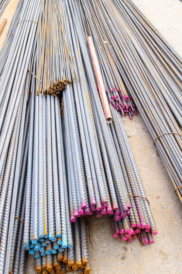 Steel rods. stock image. Image of construct, iron, material - 27677309