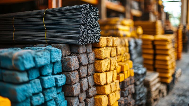 Colorful Concrete Blocks Stacked Construction Site Stock Photos - Free ...