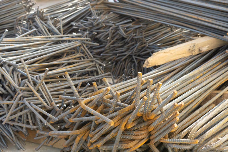 Steel rods on floor stock photo. Image of people, industry - 229344090