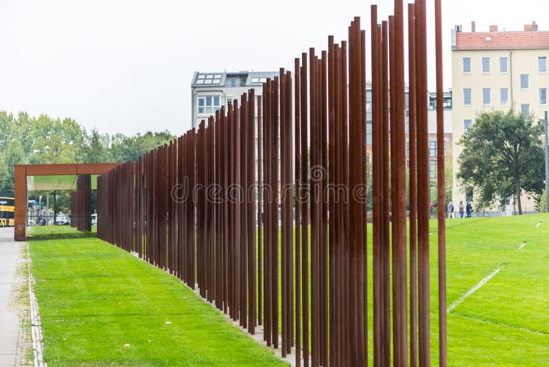 Steel Rods in Side of the Berlin Wall Memorial Editorial Stock Image ...