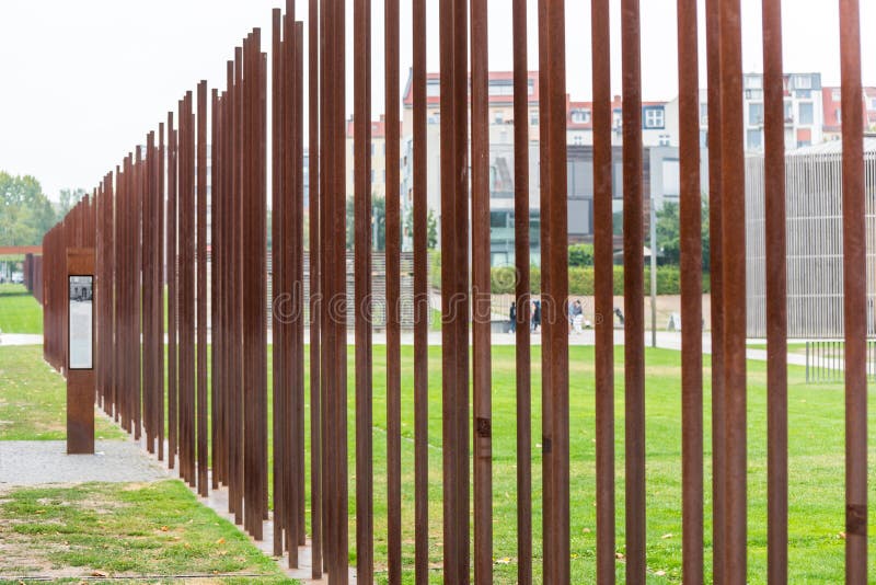 Steel Rods in Side of the Berlin Wall Memorial Editorial Photography ...