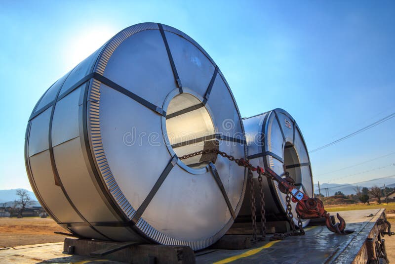 Steel Roll stock photo. Image of metal, tree, outdoor - 36573452