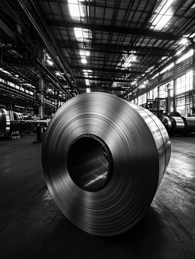 Steel Roll Warehouse Storage Stock Photo - Image of industry, commerce ...