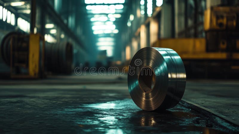 Steel Roll Warehouse Storage Stock Image - Image of roll, shipping ...