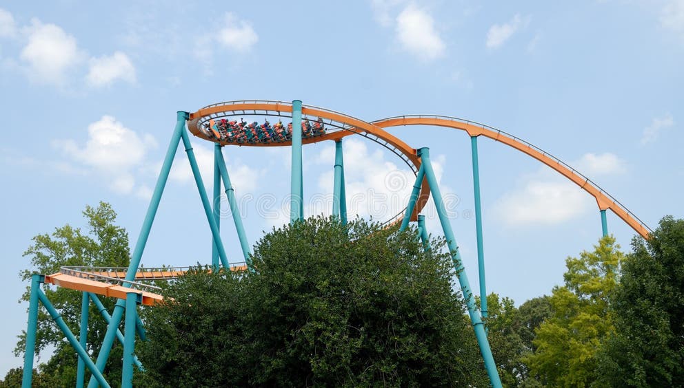 Steel roller coaster stock photo. Image of amusement - 20738420