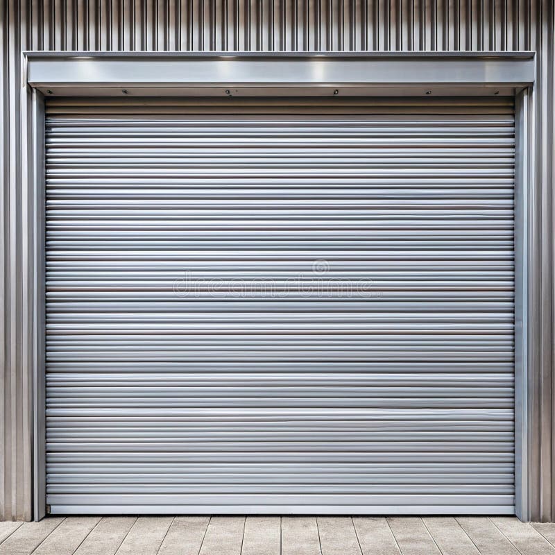 Steel Rolling Shutter Door Background Stock Illustration - Illustration ...