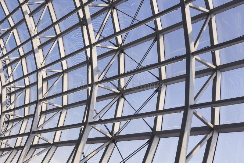 Steel Roof Construction Modern Architecture Detail Stock Photo - Image ...