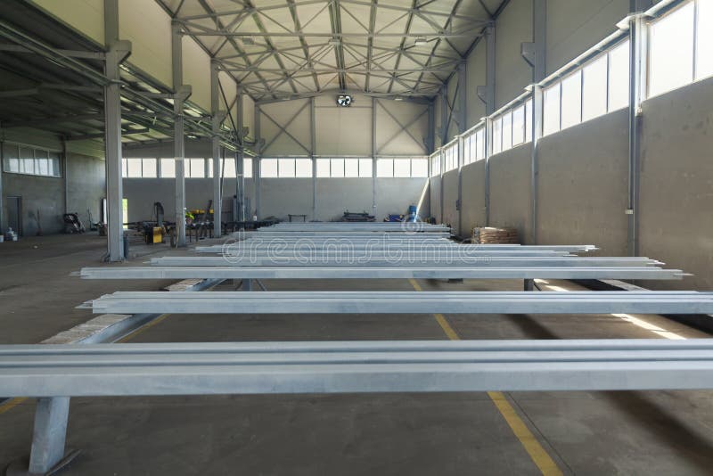 Steel Roof Structure of the Hall Stock Photo - Image of frame ...