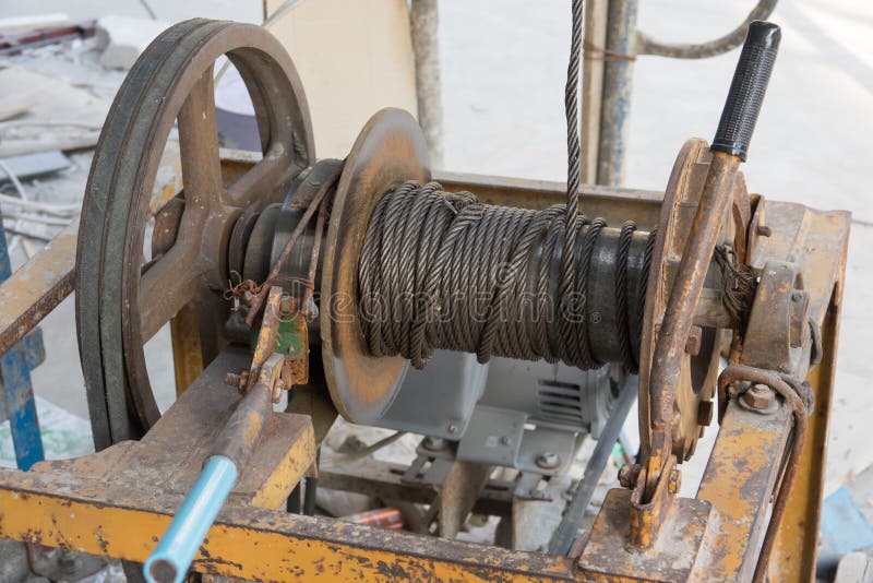 Steel Rope or Metal Wire for Construction Industry Stock Photo - Image ...