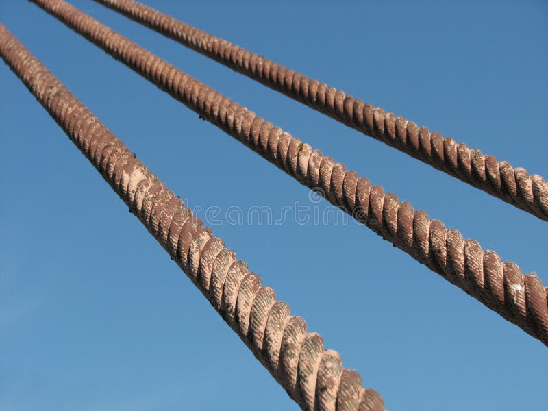 Steel ropes stock image. Image of braided, blue, iron - 58667267