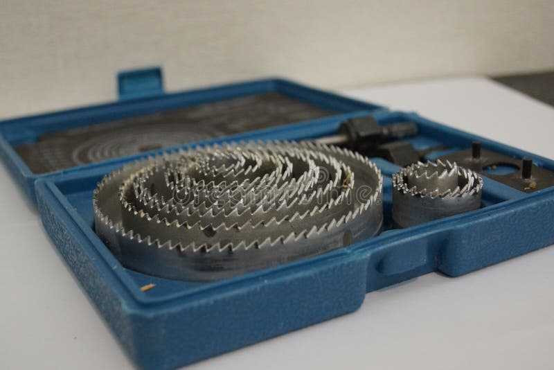 Steel Round Drill with Teeth Stock Photo - Image of steel, drilling ...