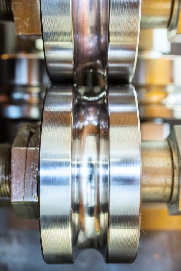 Steel Round Rollers for Rolling Wire. Stock Photo - Image of mechanism ...