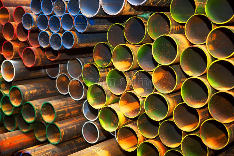 Steel Round Tubes in Diameter Stock Image - Image of aqueduct ...