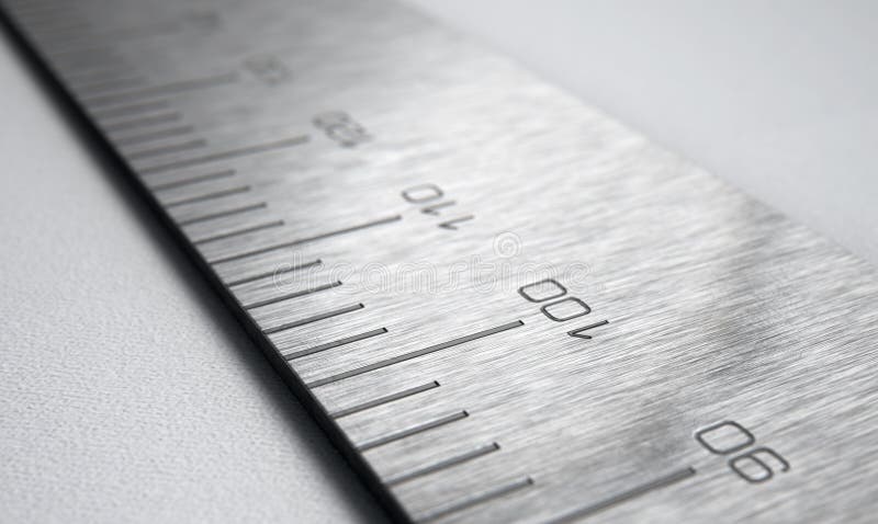 Steel Ruler Closeup stock illustration. Illustration of hole - 83545592